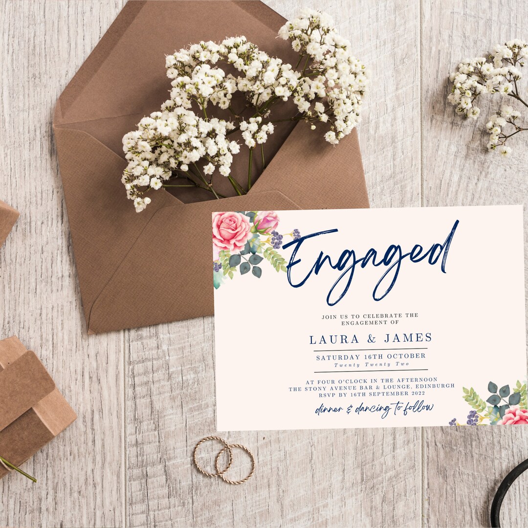 Printable Engaged Template, Printable Editable Engaged Template ...