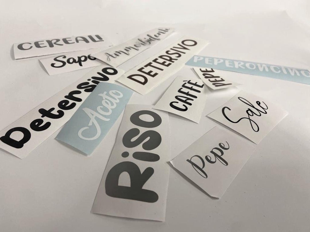Vinyl Adhesive Labels, Decals, for Organization and Customization - Etsy