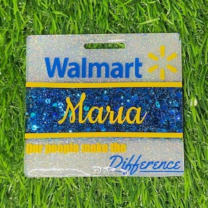 Walmart Glitter Name Badge - Etsy