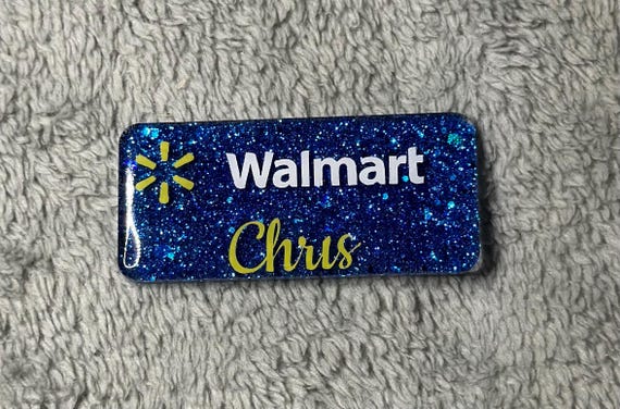 Walmart Name Tag Walmart Name Badge Etsy UK