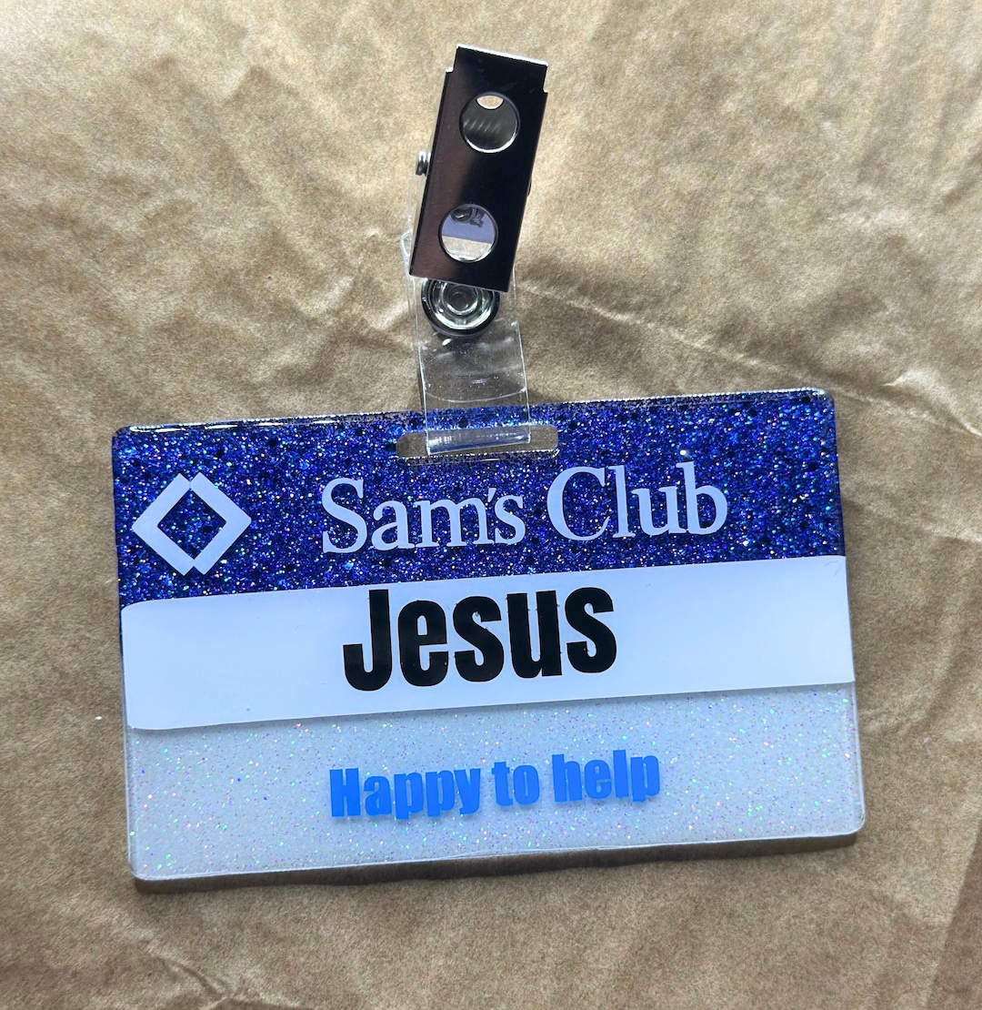 Sams Club Glitter Work Badges - Etsy
