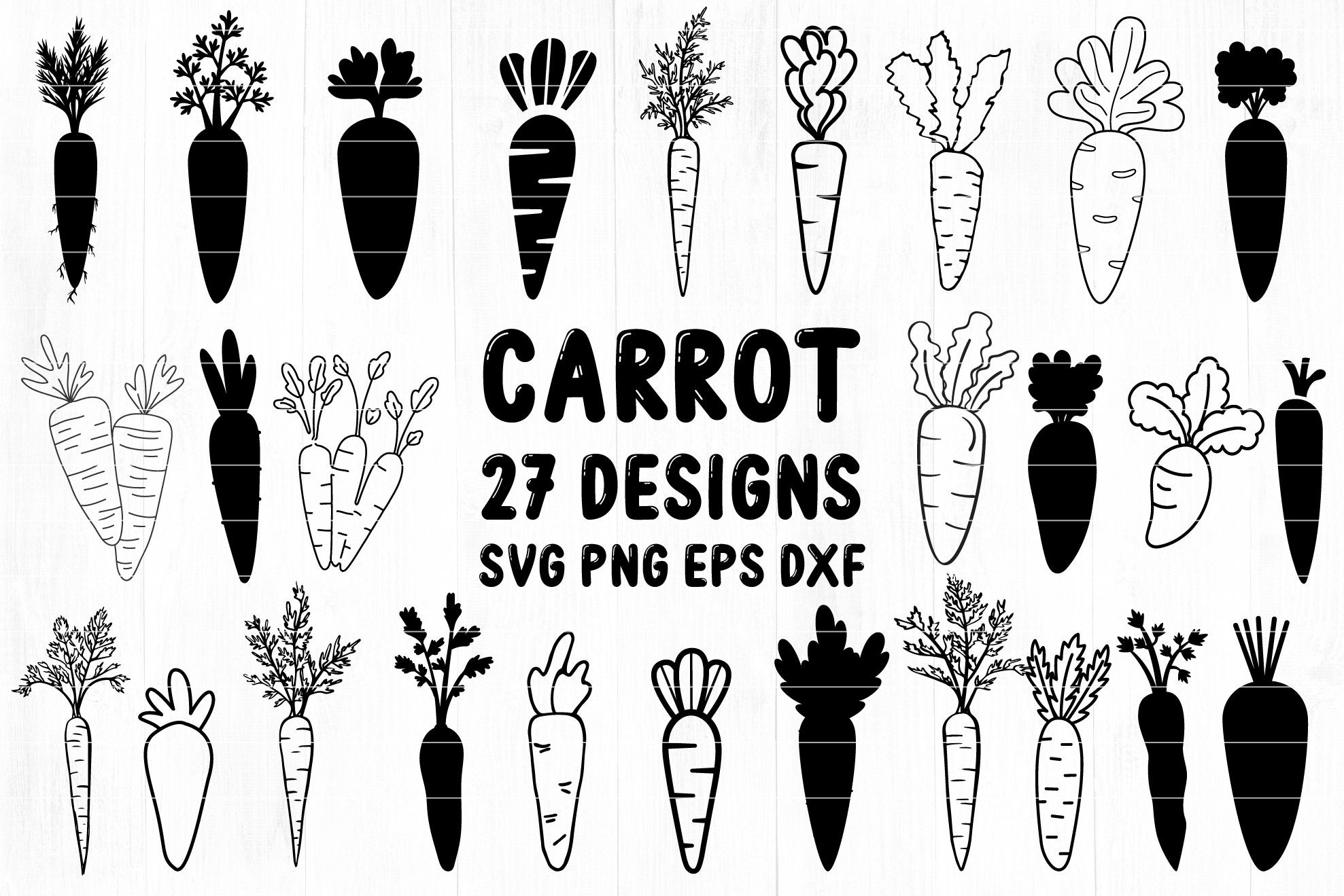Carrot SVG Bundle Carrots Svg Instant Download Cut Files - Etsy