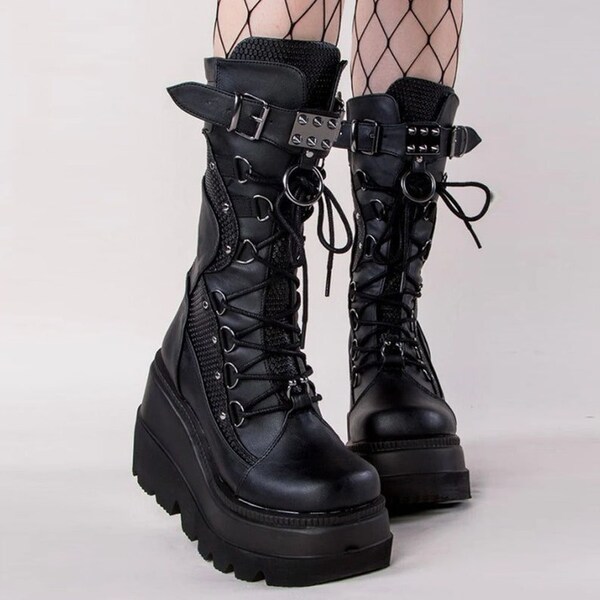 Emo Boots - Etsy