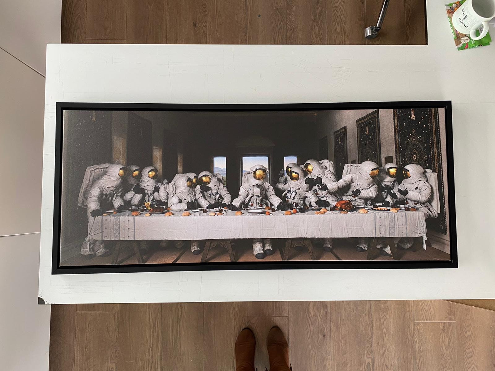 Last Dinner Canvas Wall Art the Last Supper Astronauts the - Etsy