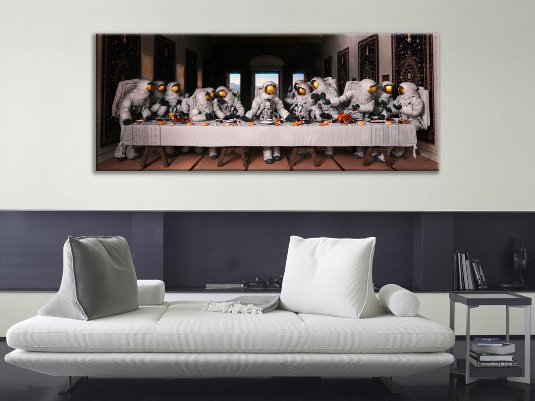 Last Dinner Canvas Wall Art the Last Supper Astronauts the Last Supper ...