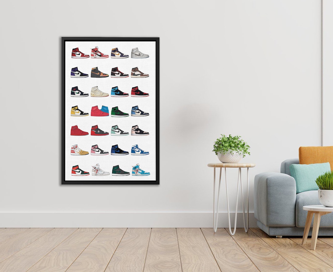 Air Jordan Canvas Sneakers Canvas Prints Art Jordan Canvas Art Sport ...