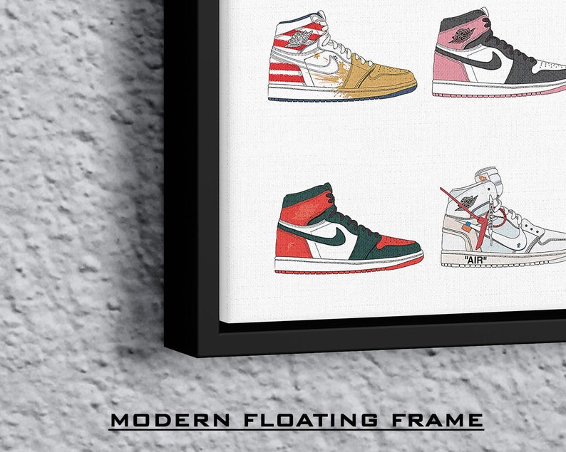 Air Jordan Canvas Sneakers Canvas Prints Art Jordan Canvas - Etsy
