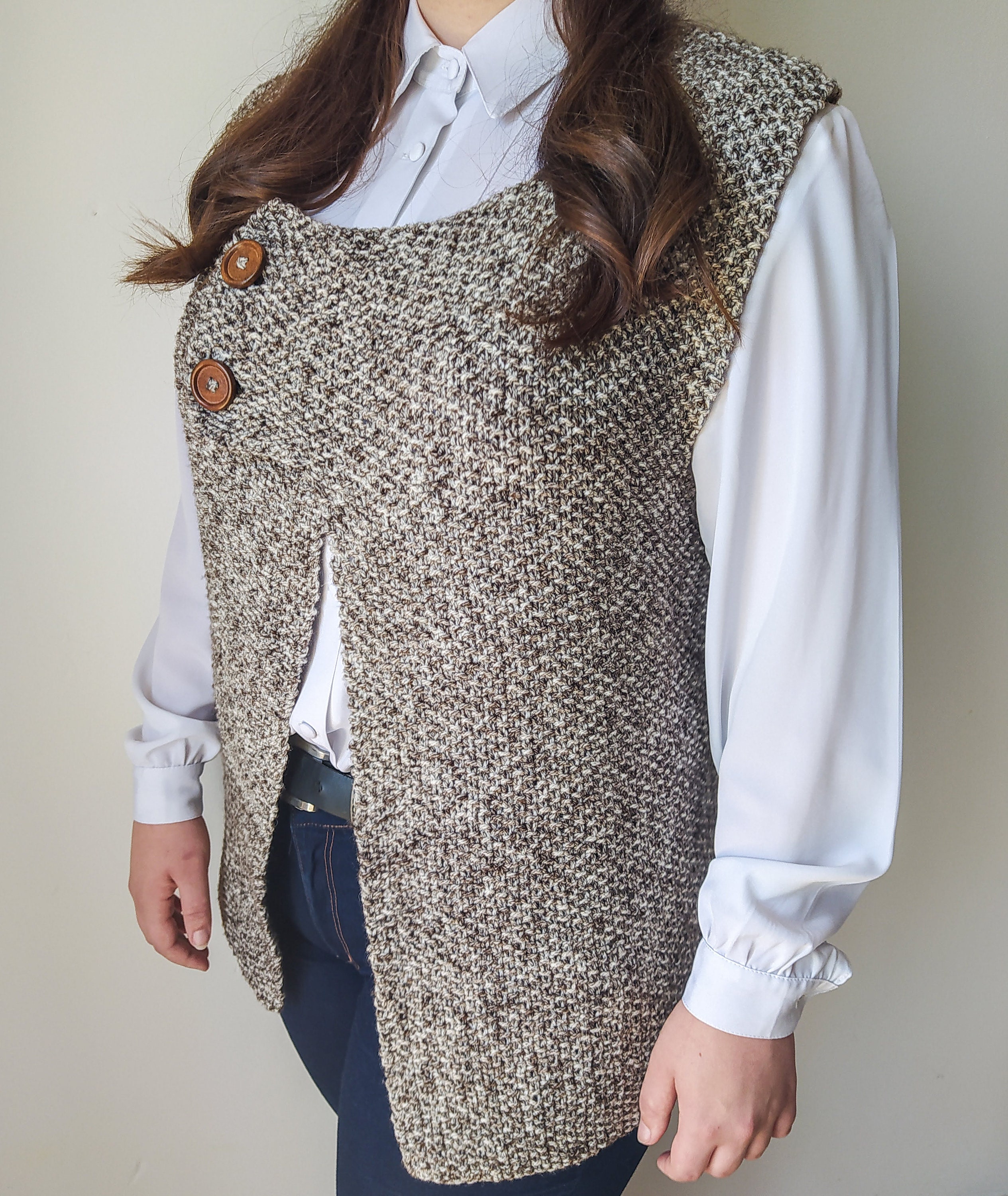 KNITTING PATTERN - Knit Vest - Woman Vest - Easy Handknit Pattern ...