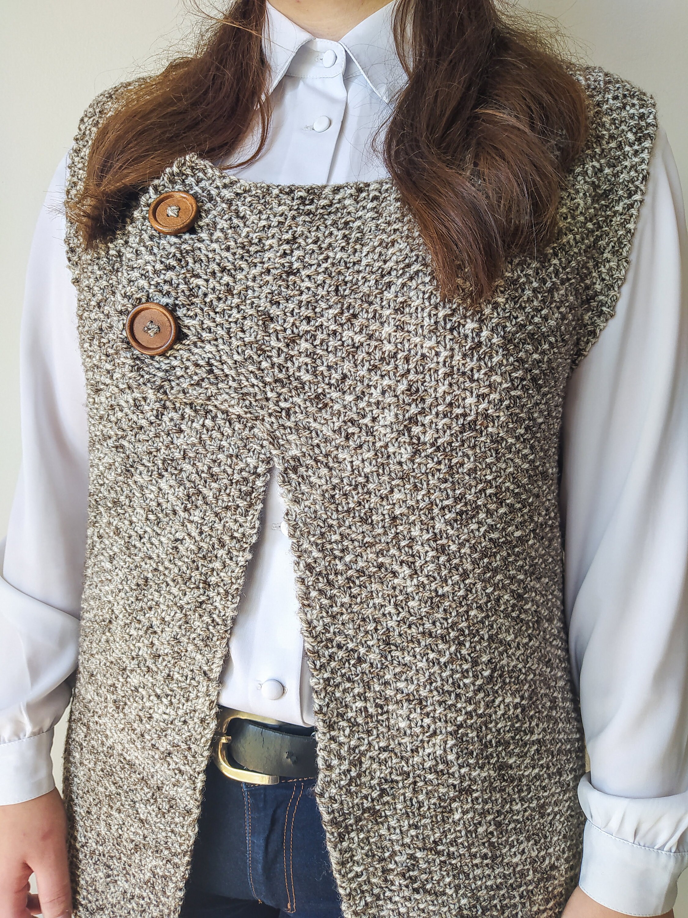 KNITTING PATTERN - Knit Vest - Woman Vest - Easy Handknit Pattern ...