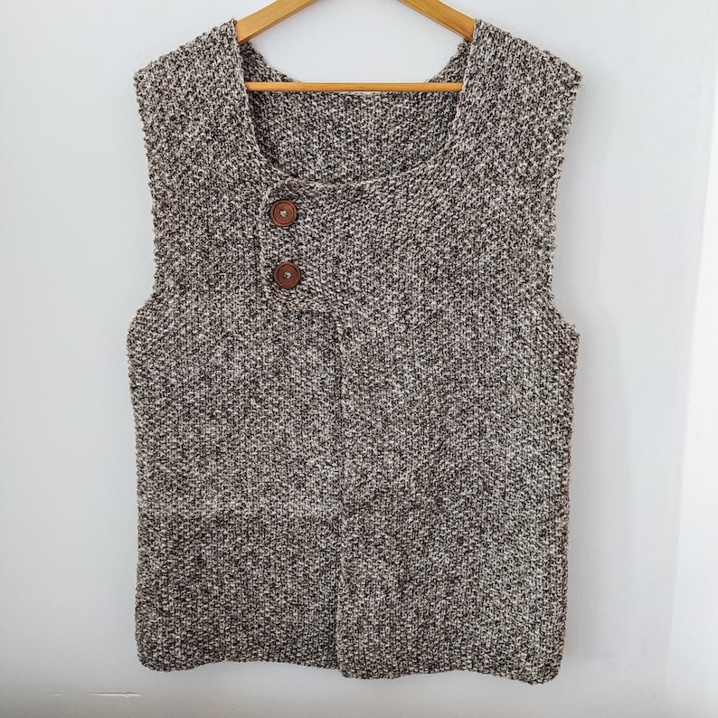 KNITTING PATTERN Knit Vest Woman Vest Easy Handknit - Etsy