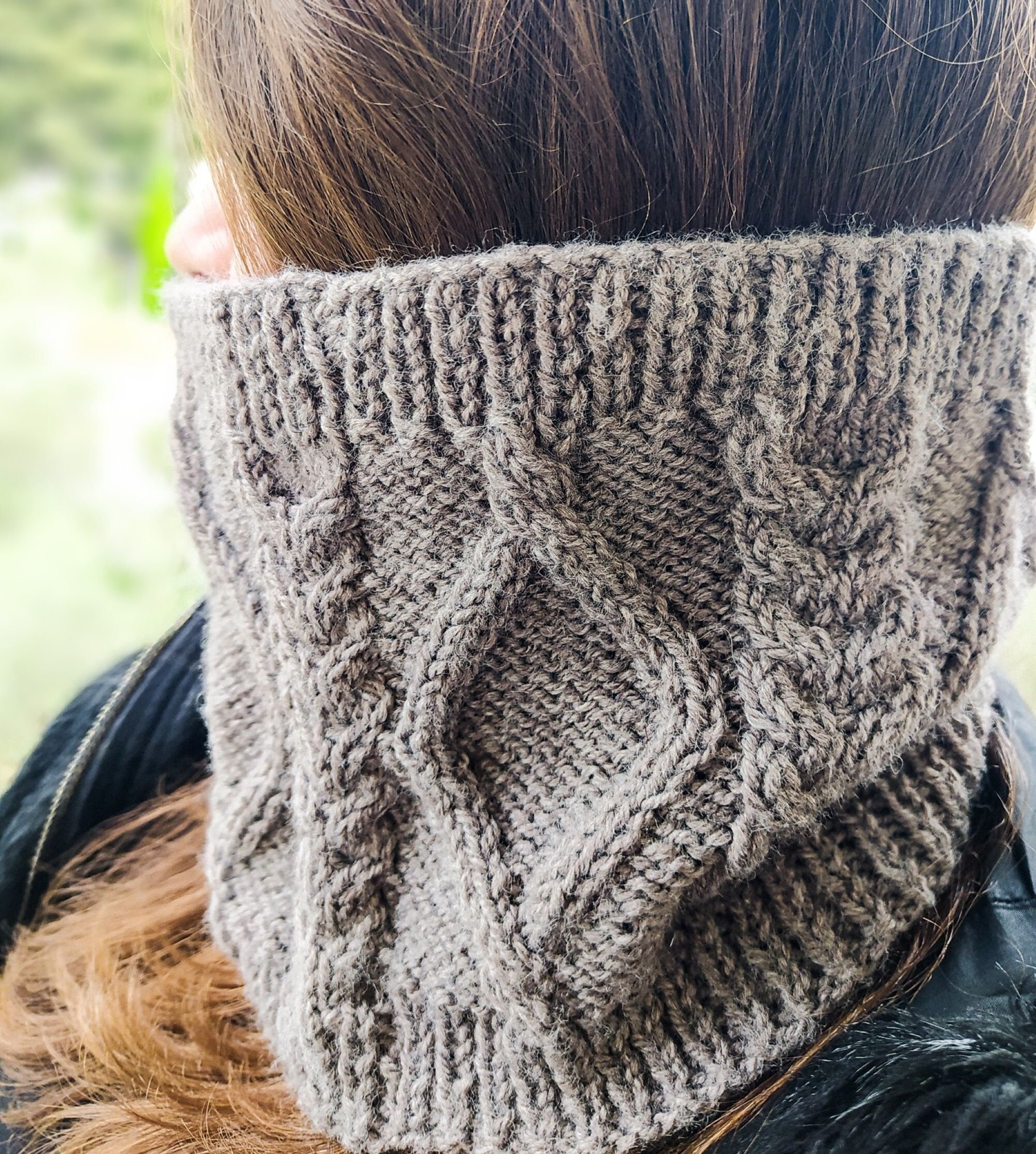 KNITTING PATTERN - Cable Knit Cowl Pattern - Chunky Scarf - Advanced ...