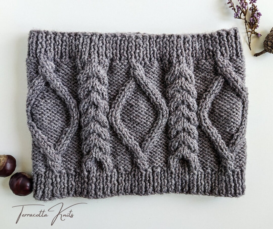 KNITTING PATTERN - Cable Knit Cowl Pattern - Chunky Scarf - Advanced ...