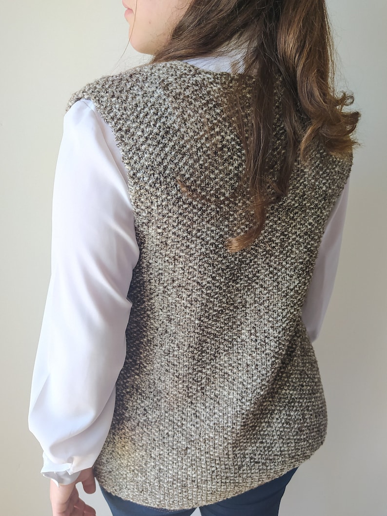 KNITTING PATTERN - Knit Vest - Woman Vest - Easy Handknit Pattern ...