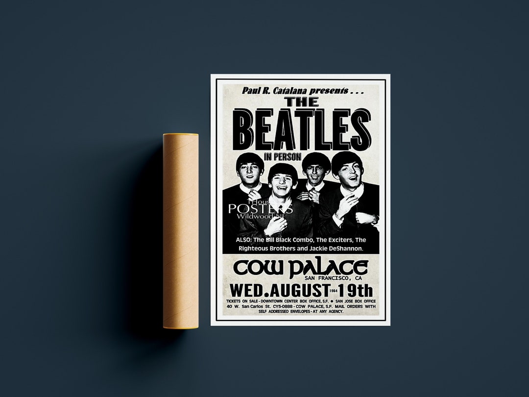 The Beatles Poster Print | Vintage Concert Poster Print | Beatles Wall ...