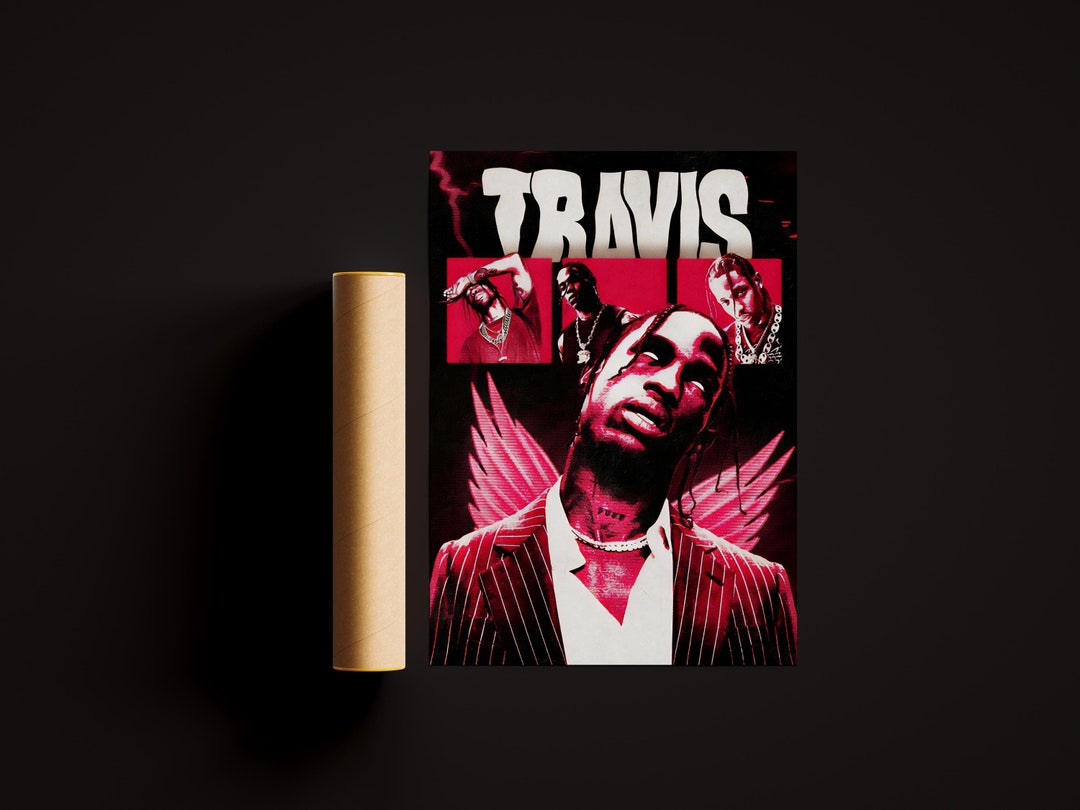 Travis Scott High-quality Wall Art Poster | Cool Music Decor Gift ...