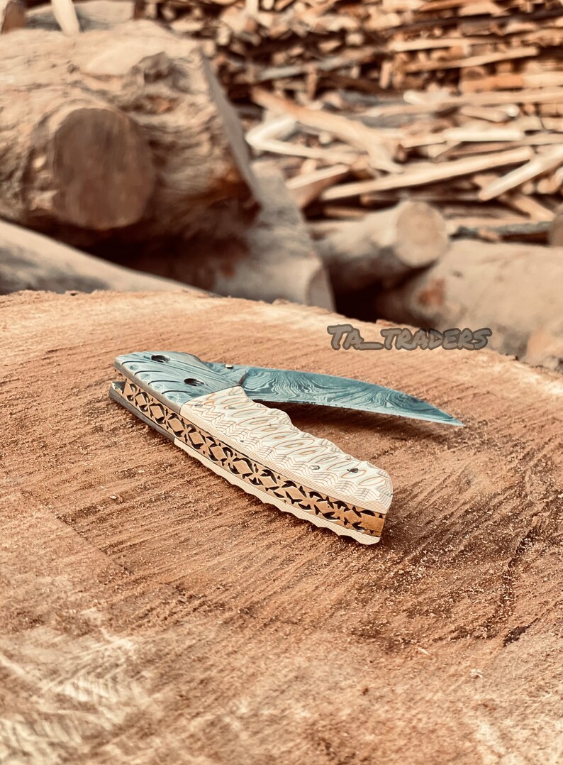 Handmade Damascus Folding Knife Damascus Steel Knive Pocket - Etsy