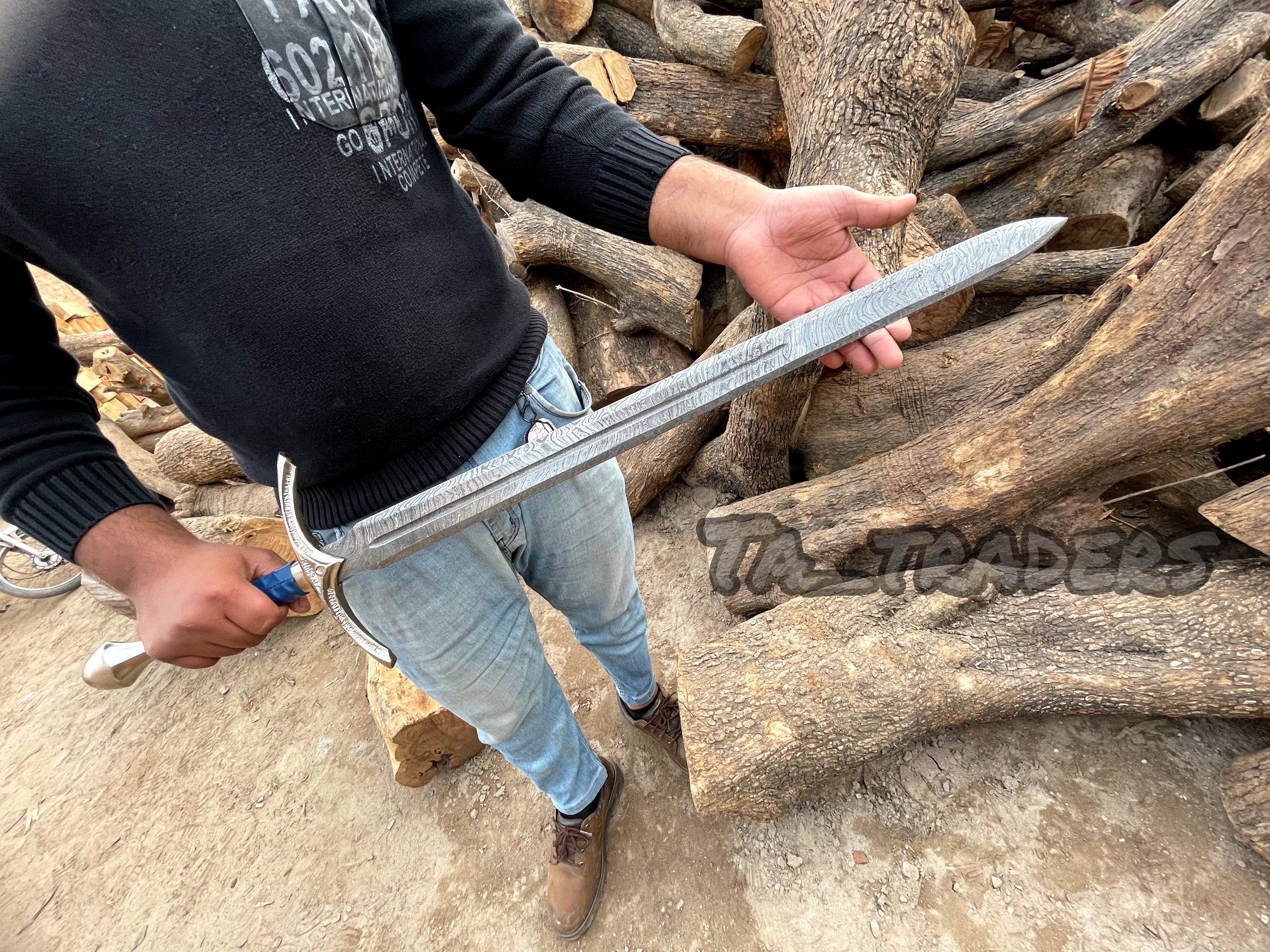 Hand Forged Sword, Viking Sword, Damascus Sword, Handmade Sword, Custom ...