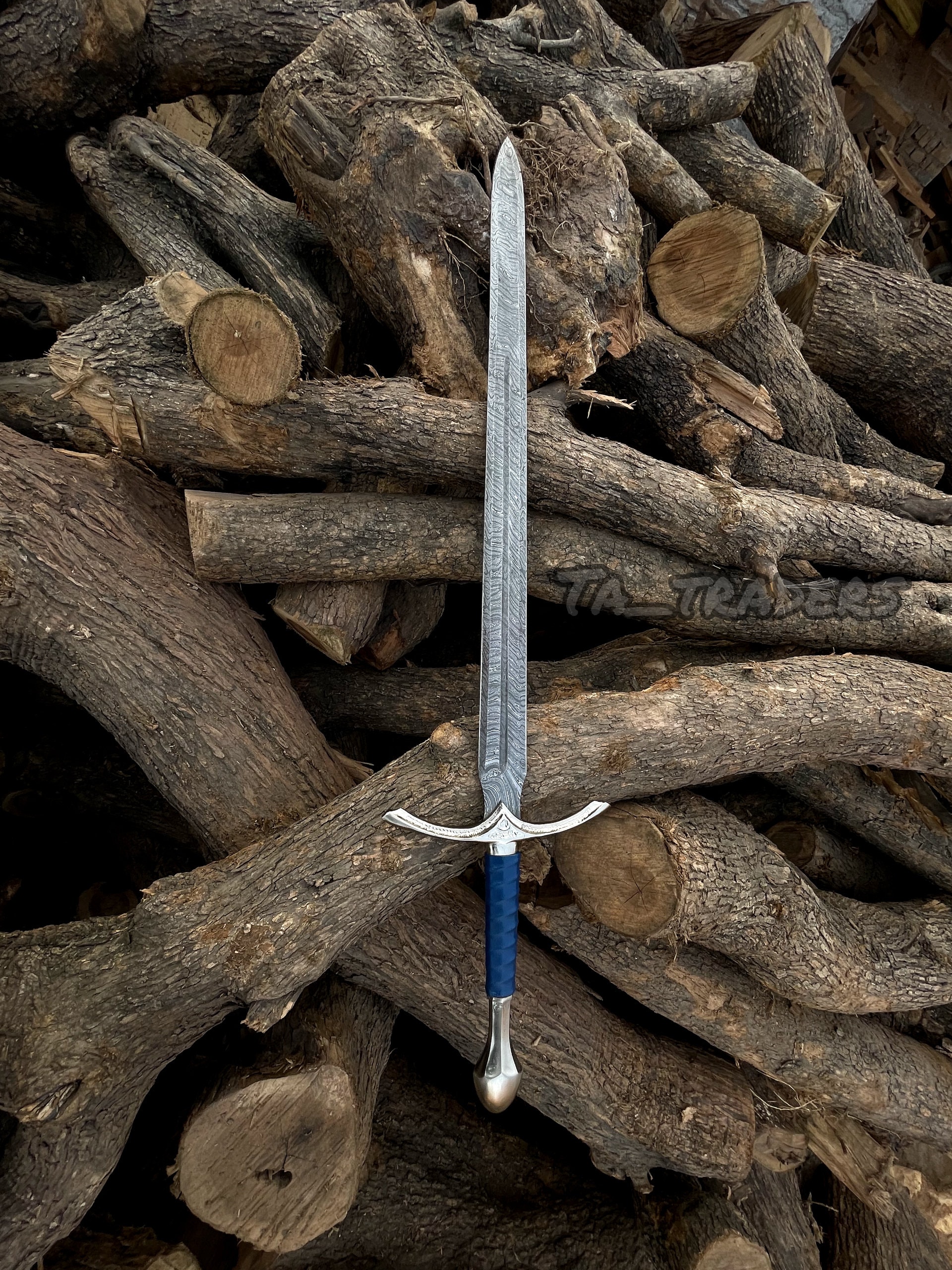 Hand Forged Sword, Viking Sword, Damascus Sword, Handmade Sword, Custom ...