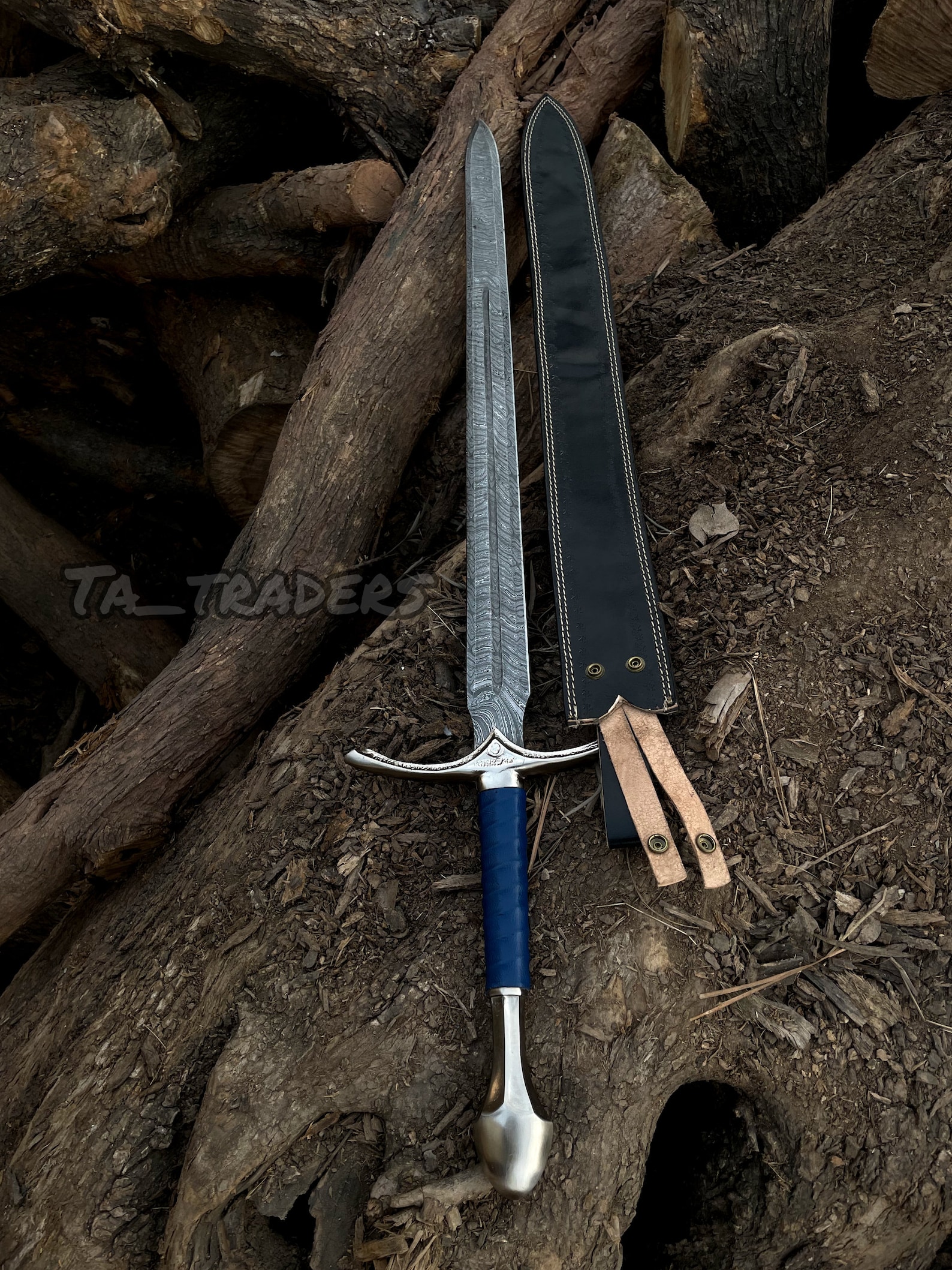 Hand Forged Sword, Viking Sword, Damascus Sword, Handmade Sword, Custom ...