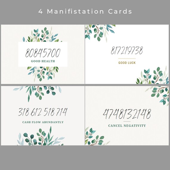 Grabovoi Number Cards Cheat Code Cash Flow Good Luck - Etsy