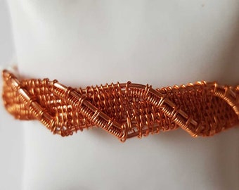 Wire Wrapped Jewelry. Copper Bracelet. Bangle Bracelet. Simple Copper ...
