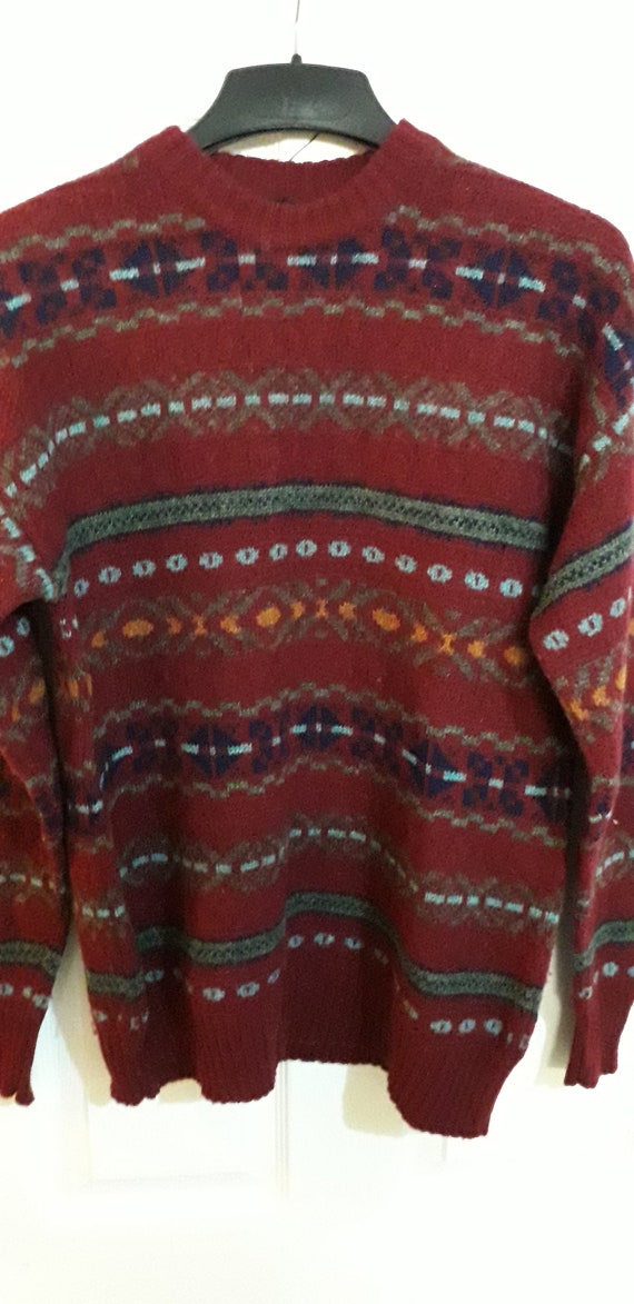 Vintage Eskimo Knitwear Pure New Wool Sweater Size M … - Gem