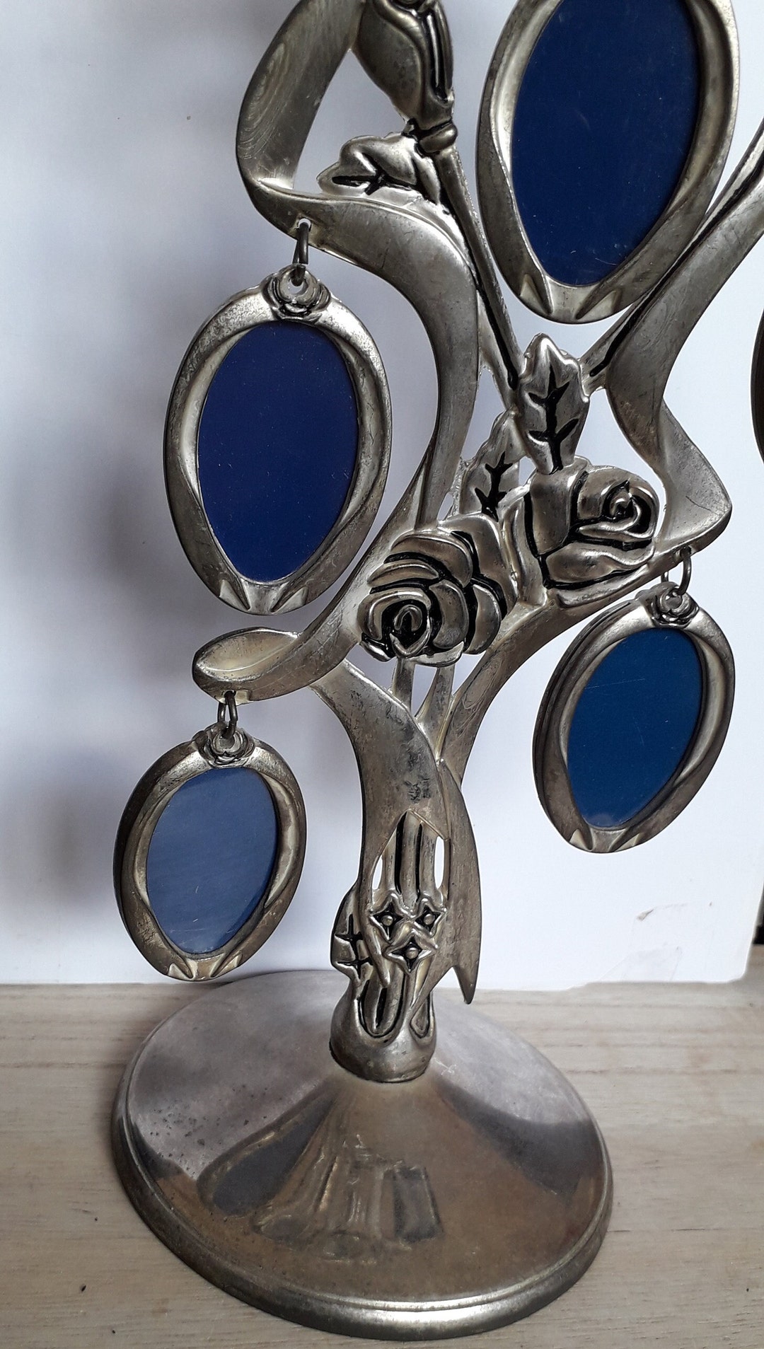 Godinger Multi Photo Frame Rose Tree Display Stand Silver Plated - Etsy