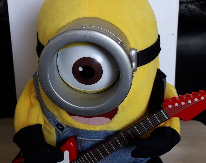 Despicable Me Minion Rock N Roll Dances Sings and Plays Guitar - Etsy