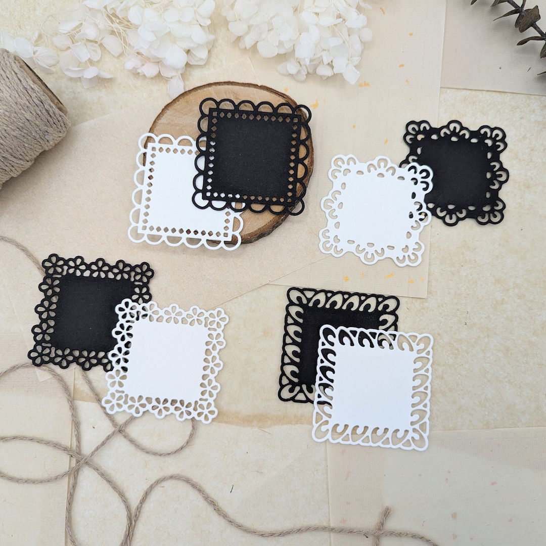 Stampings Doilies Square Die Cuts Pendants Scrapbooking 16 Pieces - Etsy