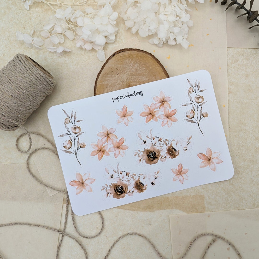 Sticker Sheet Flowers Floral Stickers Flower Stickers for Planning and ...