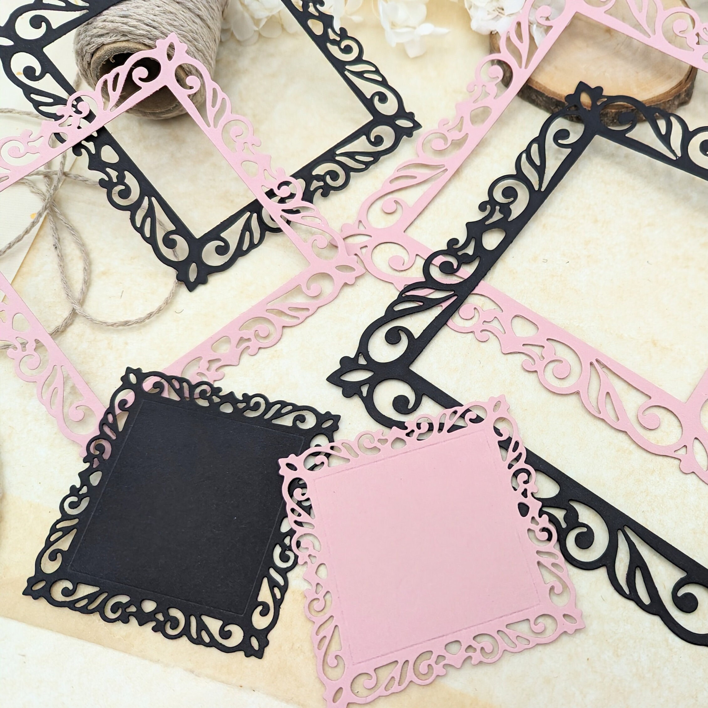Die Cut Square Frames • From 10 Pieces • for Your Planner, Scrapbook or ...