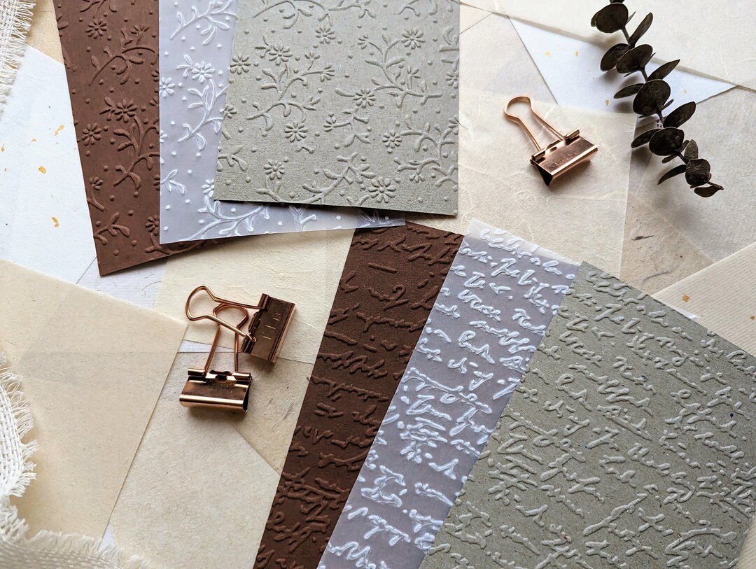 Embossed Kraft Paper Various Colors and Patterns for Card Design or ...