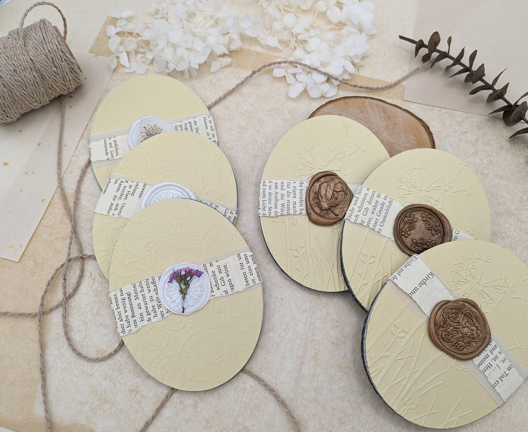 Embossed Kraft Paper Oval From 12 Pieces Planner - Etsy