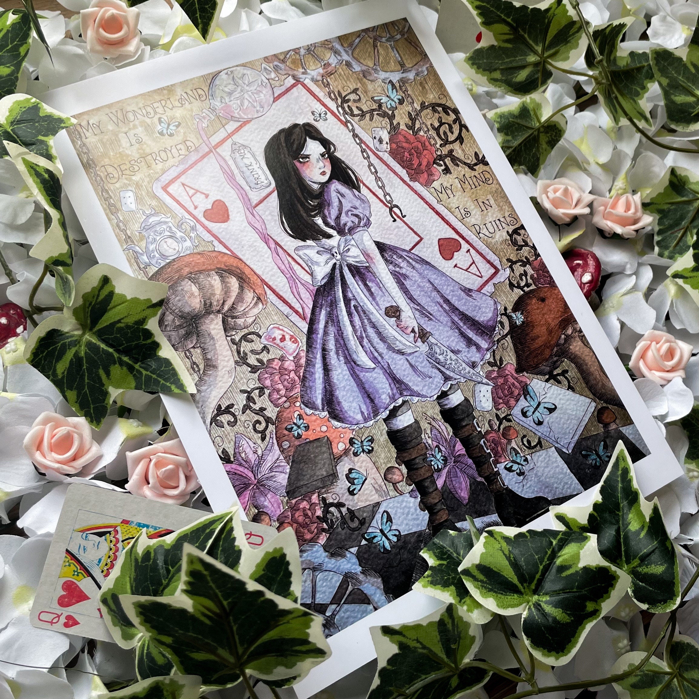 Alice: Madness Returns Fanart A4 Watercolour and Ink Art Print Dark ...