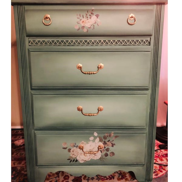 Hand Painted Dresser - Etsy