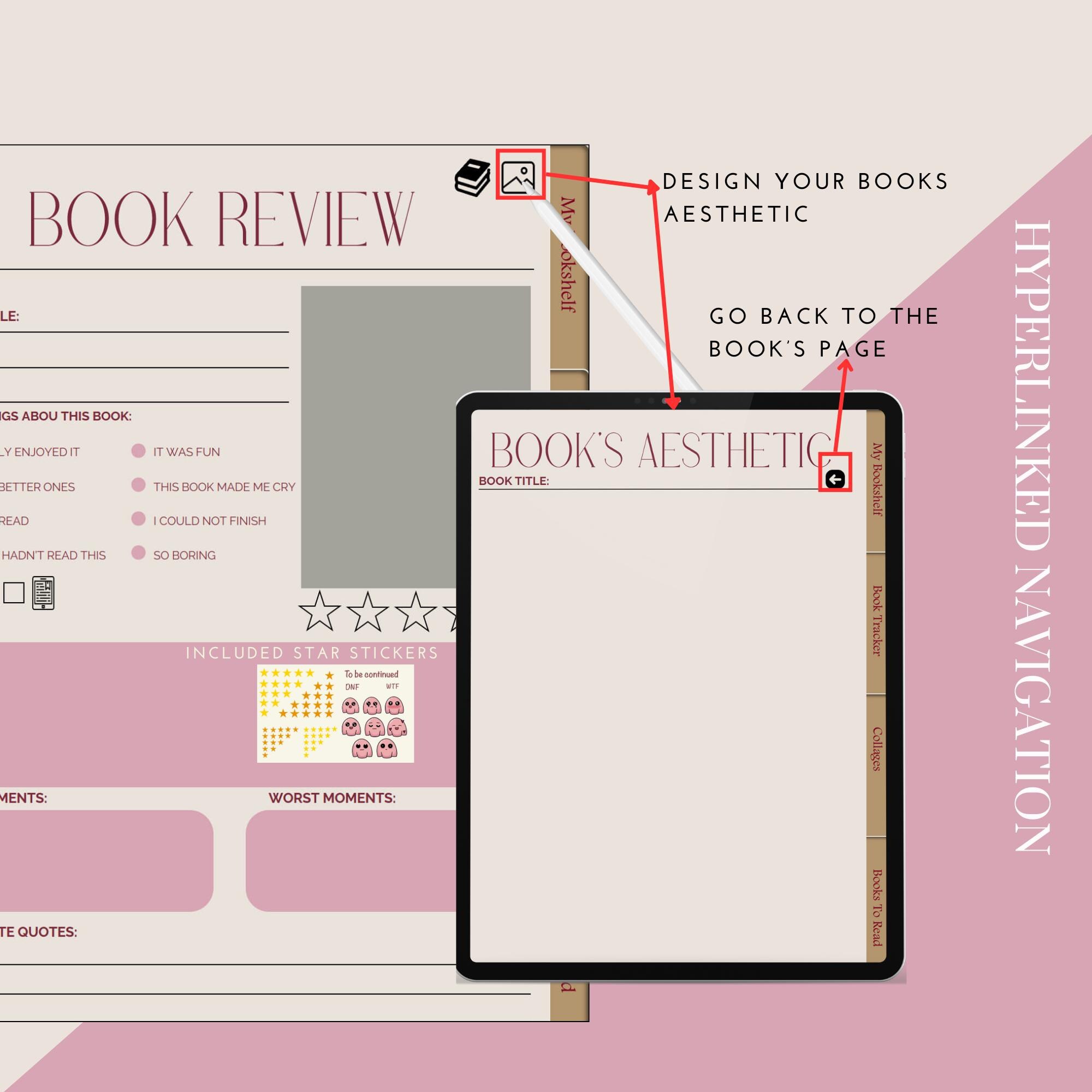 Digital Reading Journal | Vintage Library Vibes | Mood Board | Book ...
