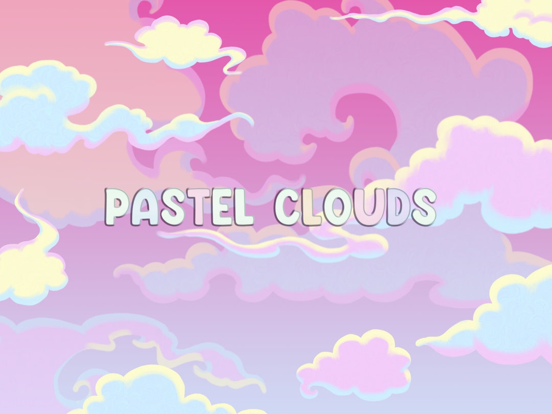 Pastel Japanese Clouds Clip Art, Cute, PNG, Transparent Background ...