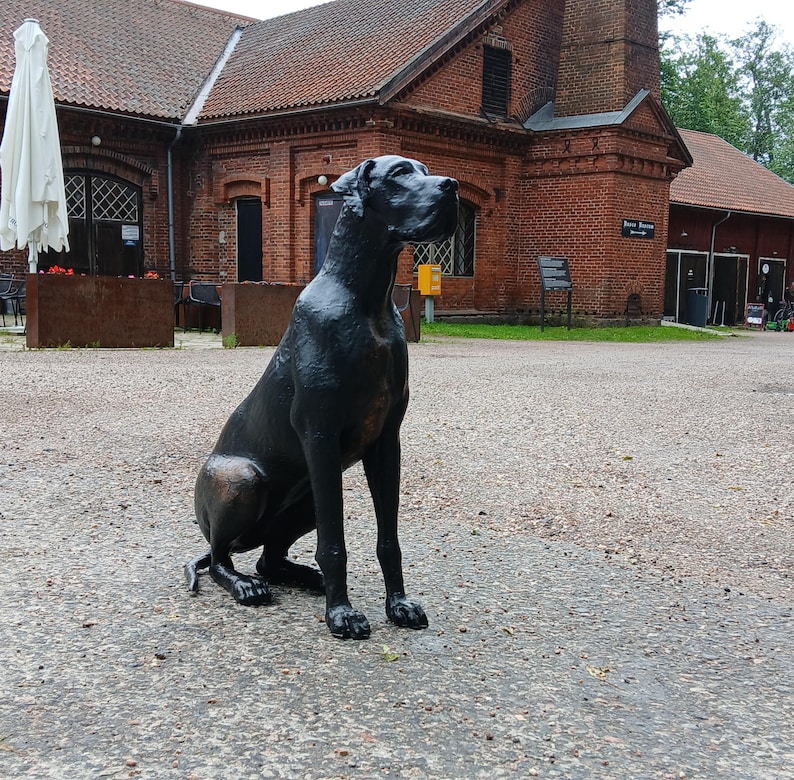 Large Antique Style Great Dane Sculpture, Dog Portrait Figure - Etsy