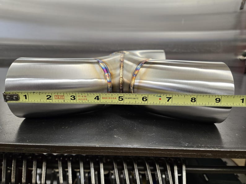 304 Stainless Steel Merge Collector: Dual 3" to Single 3.5", TIG Welded ...