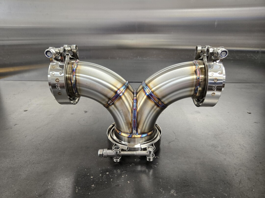 V Band Merge Collector Dual 2.5" to Single 3" .065 304 Stainless Tig ...