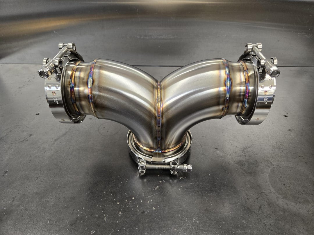 V Band Merge Collector 4 Inch to Dual 3.5 Inch .065 and .075 304 ...