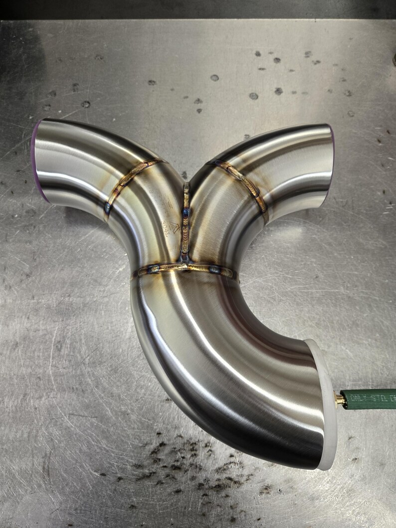 304 Stainless Steel Merge Collector: Dual 3" to Single 3.5", TIG Welded ...