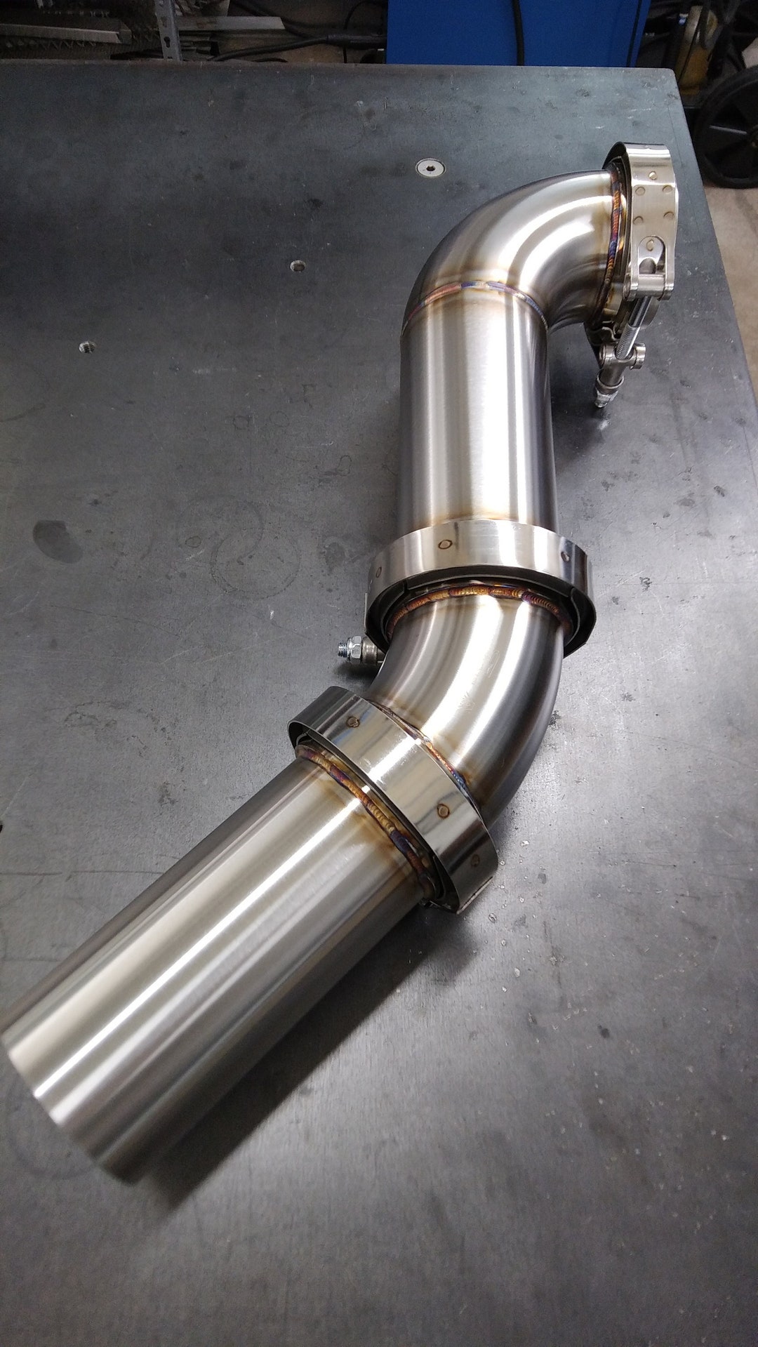 3" Downpipe V Band Turbo 304 Stainless 45 90 3.75 Inch/95mm OD Exhaust ...