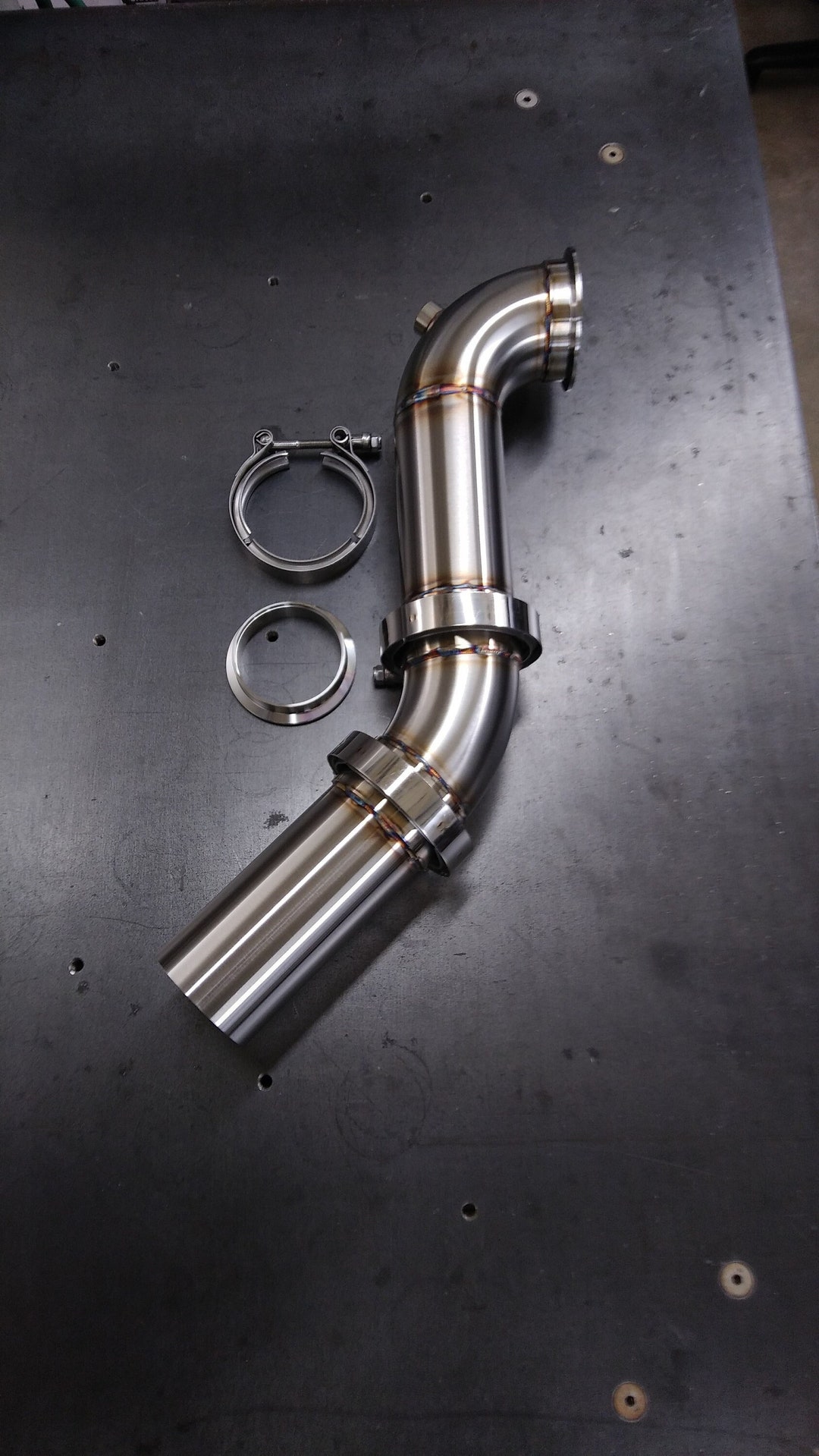 3" Downpipe V Band Turbo 304 Stainless 45 90 3.75 Inch/95mm OD Exhaust ...