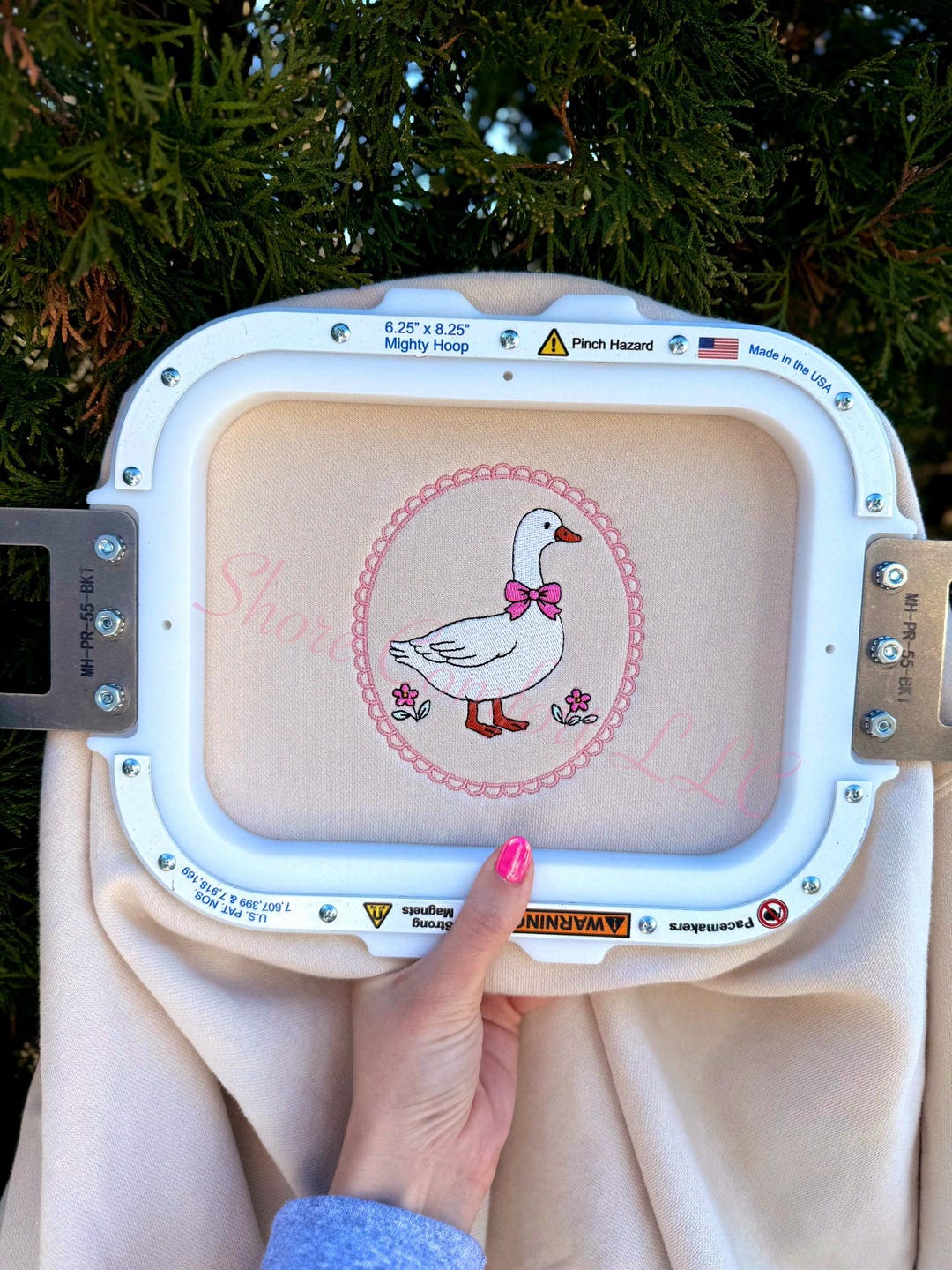 Spring Goose Embroidery Design | Flowers and Geese Machine Embroidery ...