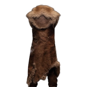 Handmade Cow Leather Medieval Fur Coat: Viking Warrior Costume - Etsy
