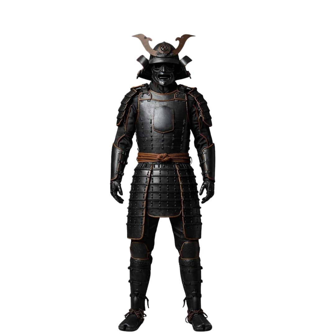 Black Leather Samurai Knight Armor – Medieval Brown Accent Armour ...
