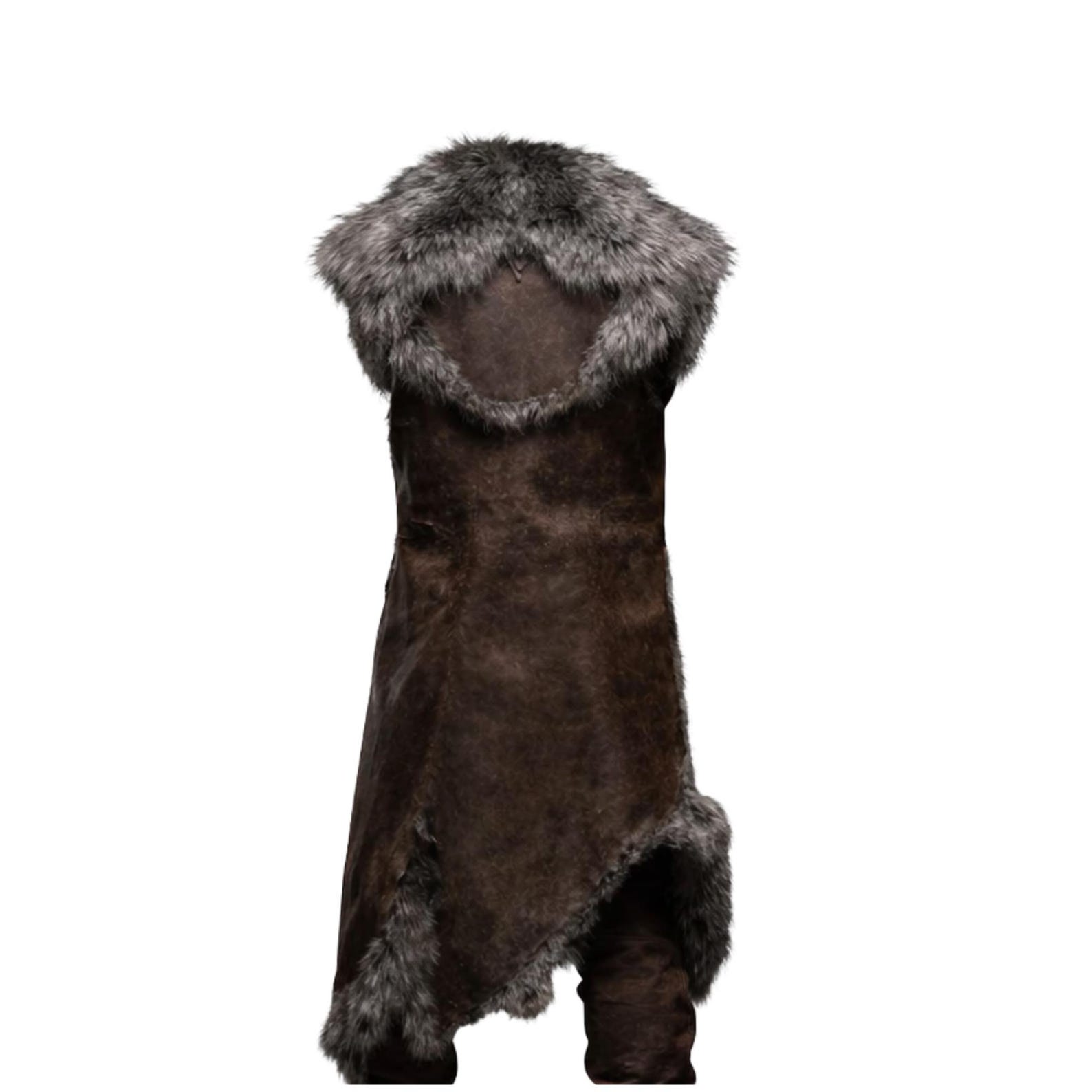 Handmade Pure Cow Leather Medieval Fur Coat: Viking Warrior Costume - Etsy