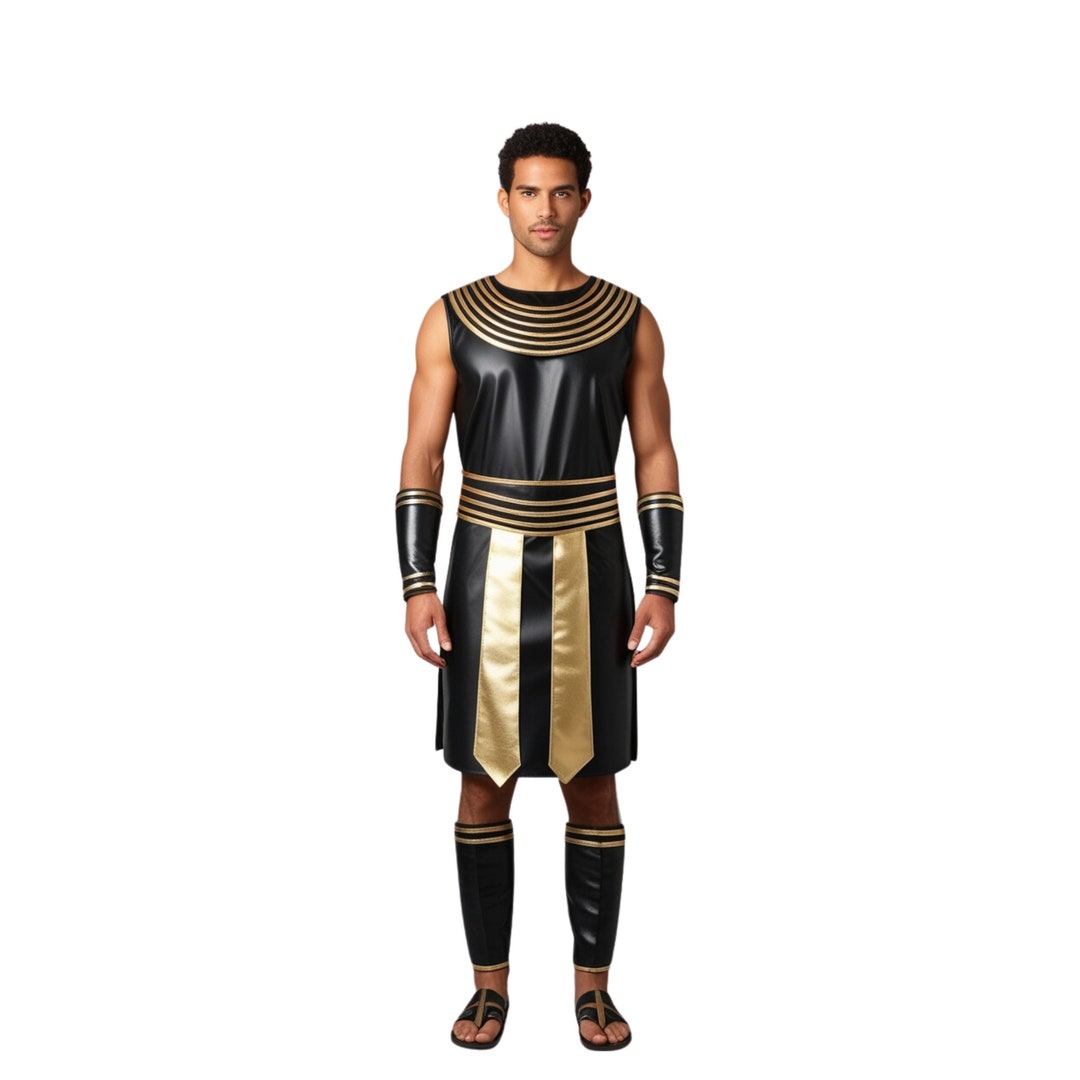 Egyptian Pharaoh Tutankhamun Handmade Costume - Leather Medieval Tunic ...