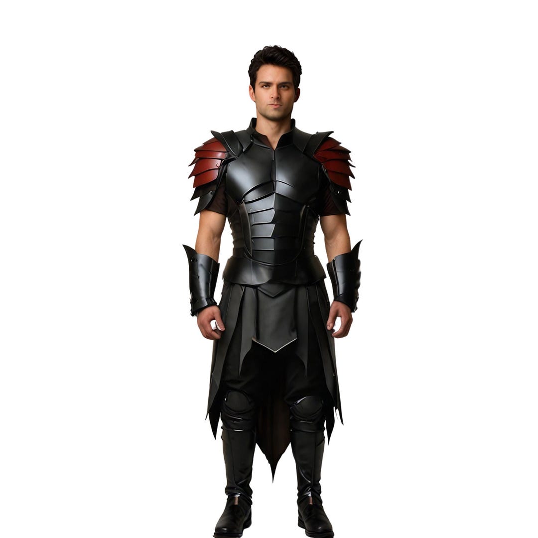 Custom Gothic Leather Armor: Samurai Chest, Red & Black Knight Cosplay ...